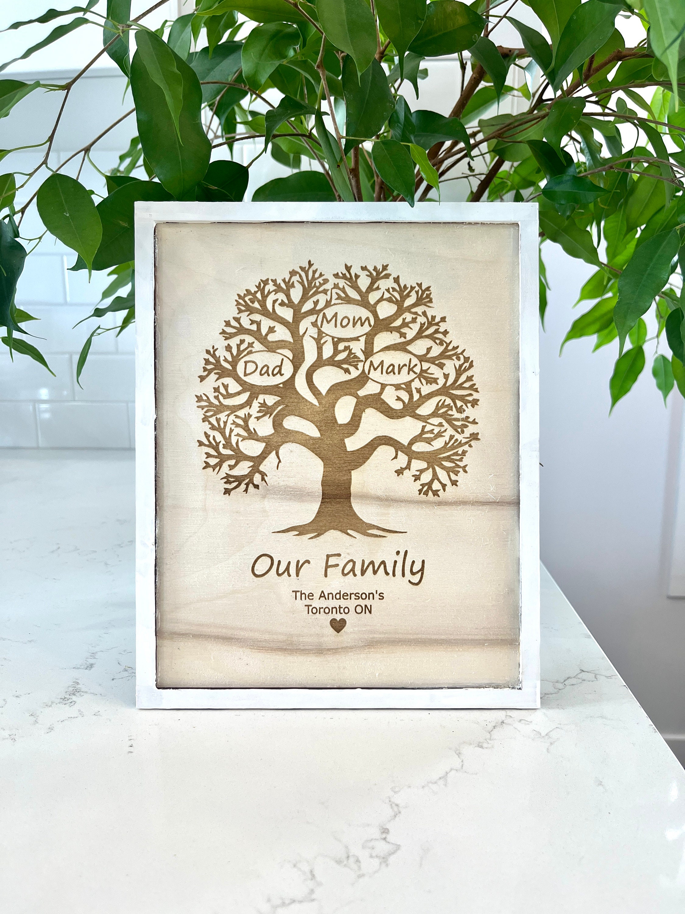 Personalized Family Tree, Wood Family Tree, Customizable Family Gift ...