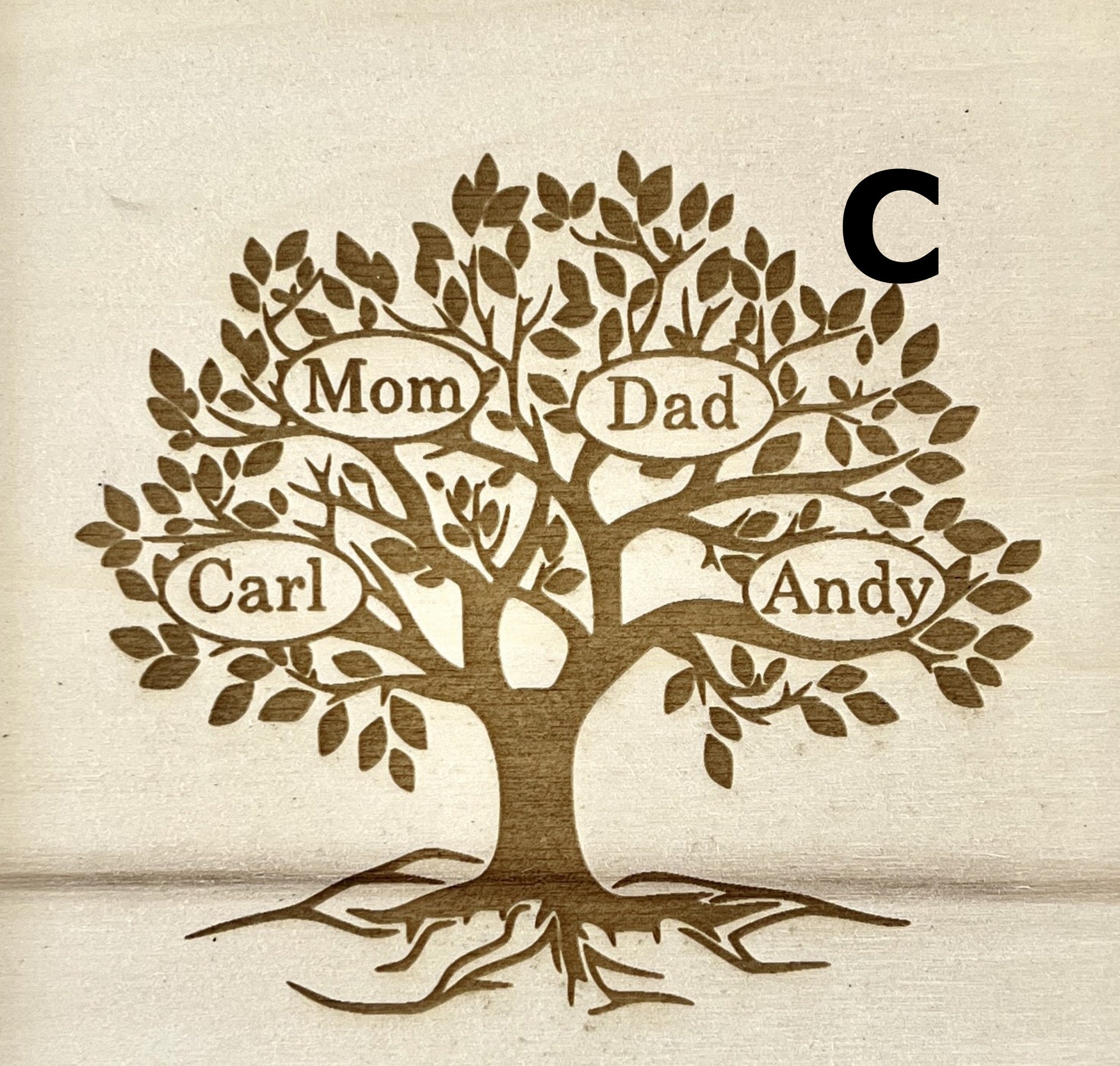 Personalized Family Tree, Wood Family Tree, Customizable Family Gift ...