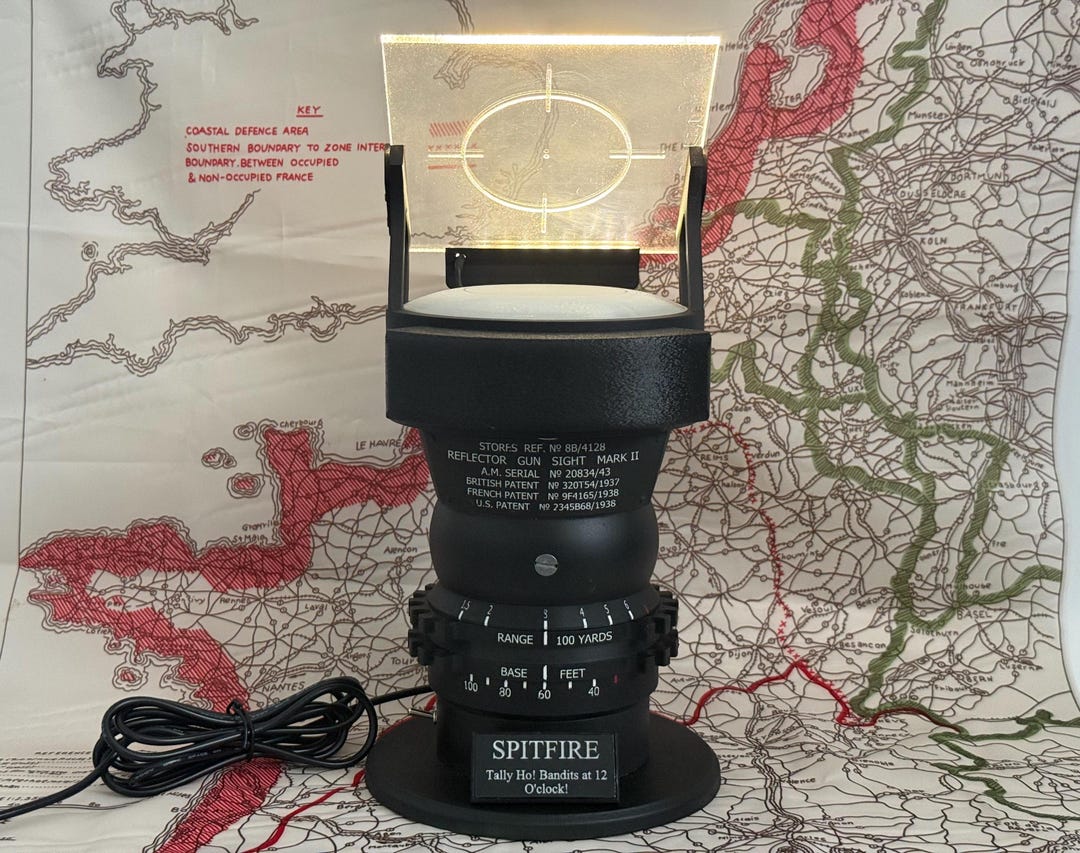 LED Acrylic Spitfire Gun Sight Display, WWII Aviation Décor, Handmade ...