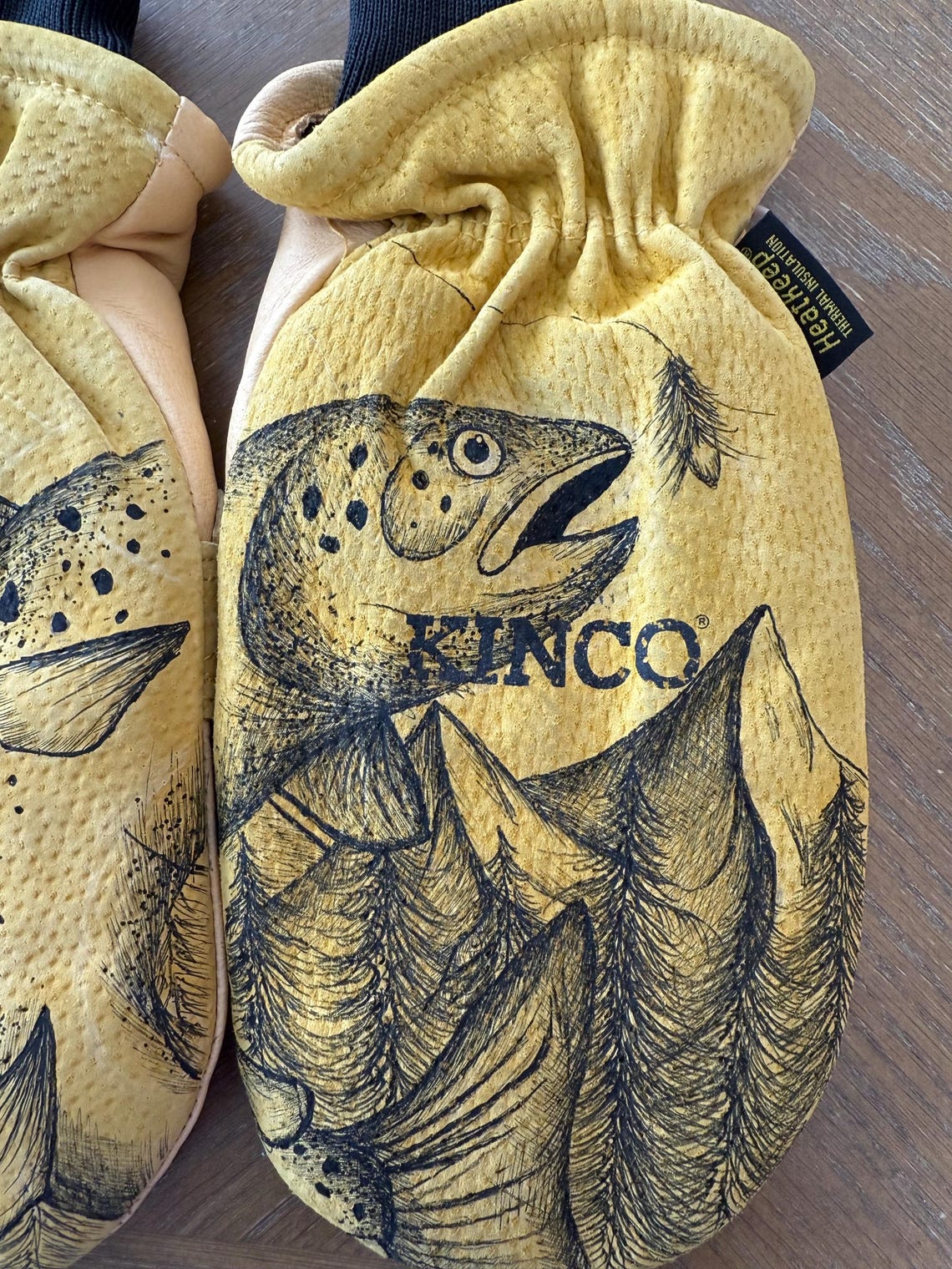 Kinco Snow Gloves/mitts Fish Design - Etsy