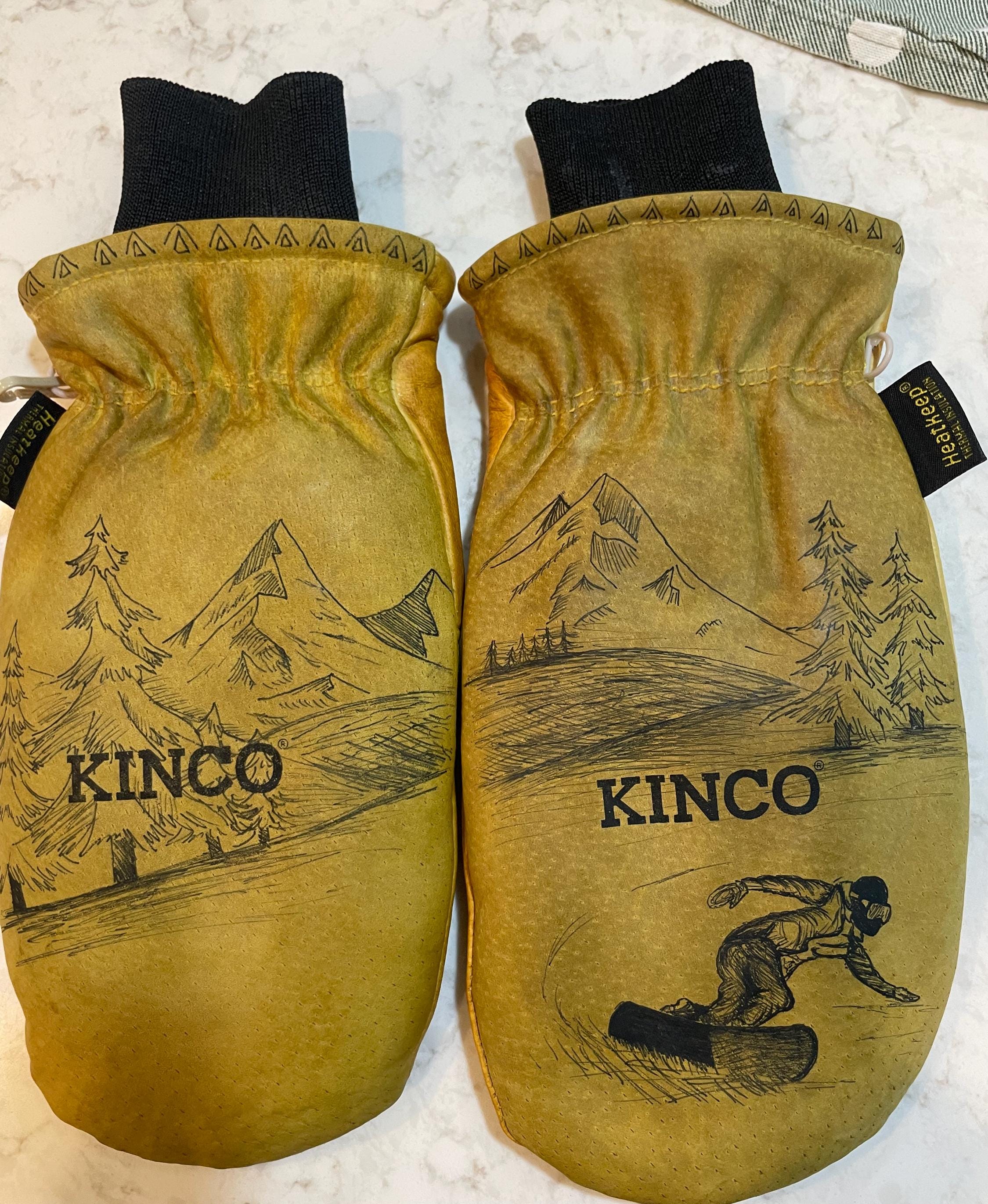 Kinco Snow Gloves/mitts Mountain Design 3 - Etsy