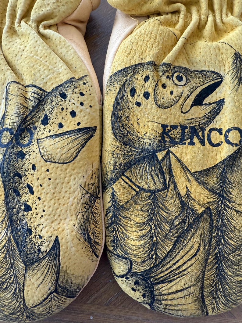 Kinco Snow Gloves/mitts Fish Design - Etsy