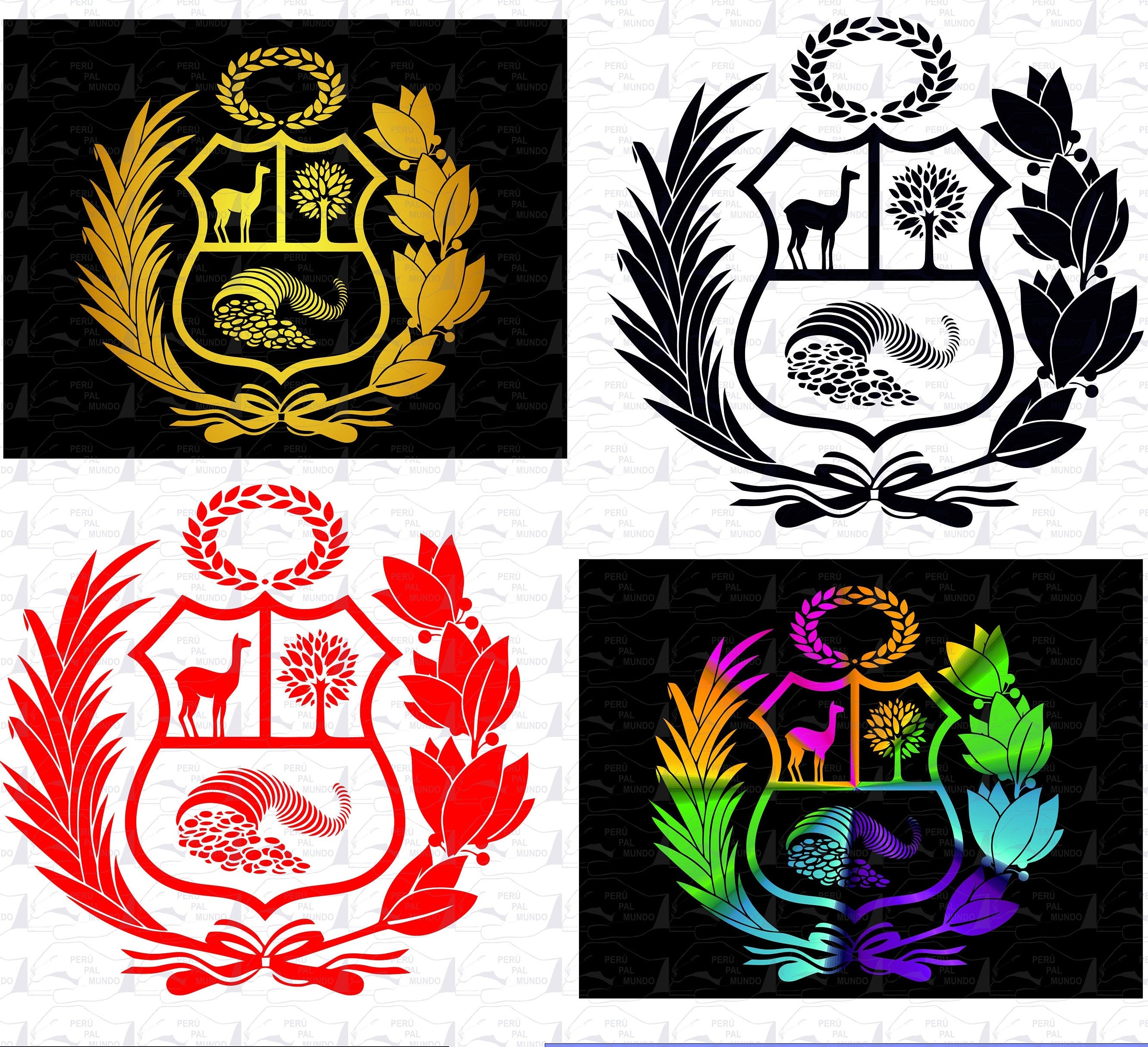 PERU SHIELD VARIOUS Pdf, Jpg, Svg, Png High Resolution, Digital ...