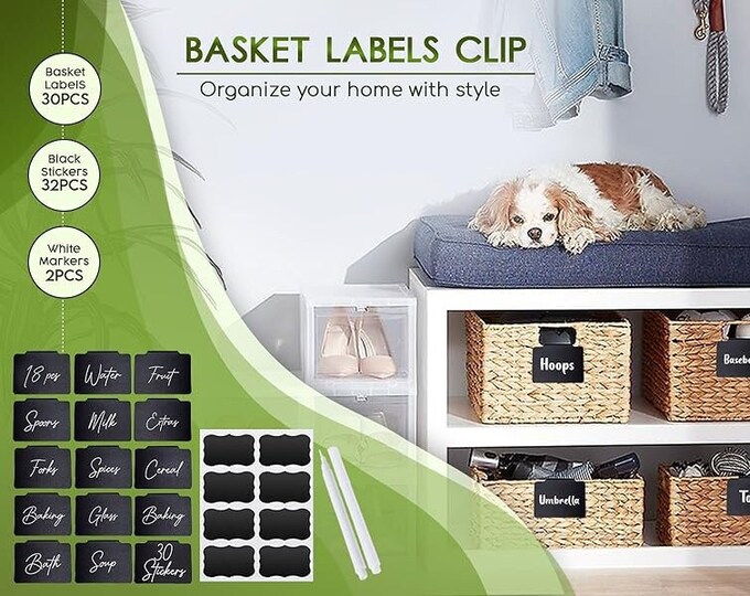 Organization Tags for Baskets, Organization Labels, Basket Tags, Pantry ...