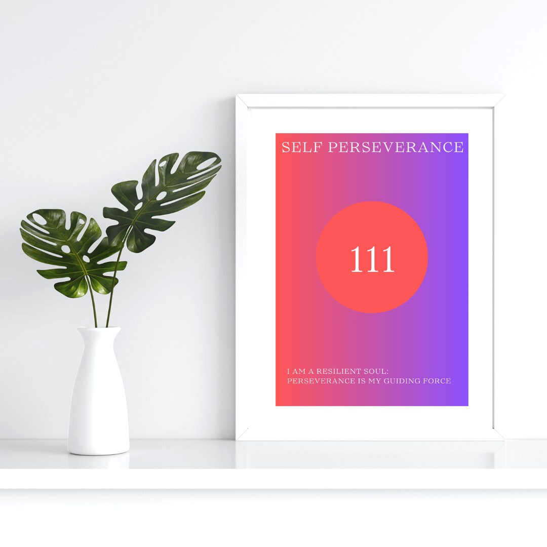 111 Self Perseverance Affirmation - Red Aura - Etsy