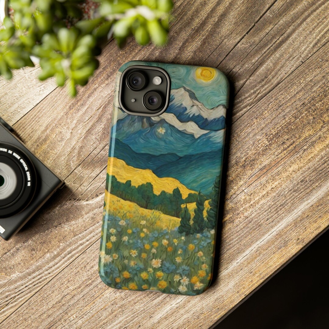 Layered Mountainscape With Sun. Tough Case for All Current iPhone ...