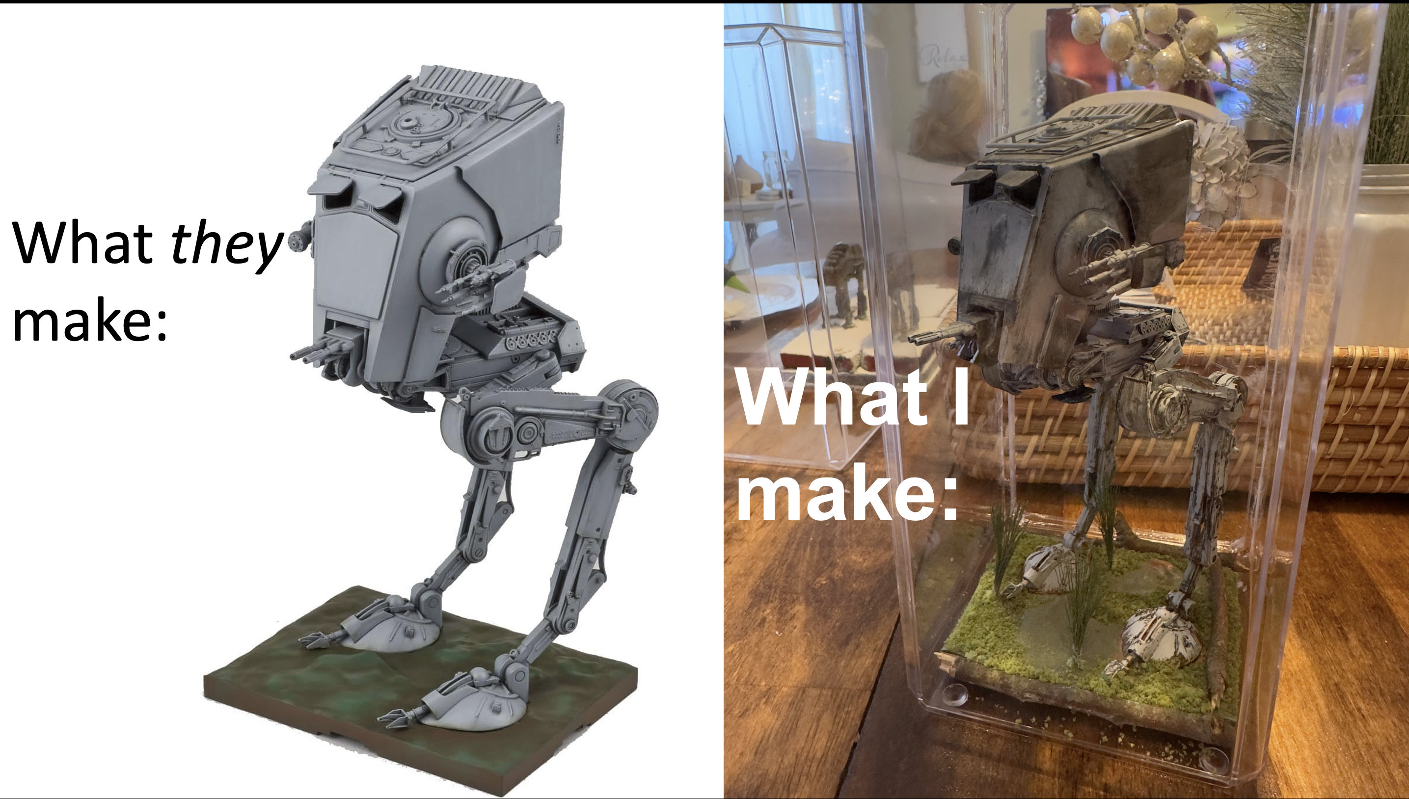 Hand Made At St Star Wars Walker Model Etsy