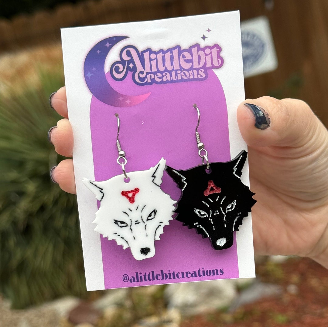 Demon Dog Acrylic Earrings | Anime JJK Inspired, Handmade - Etsy
