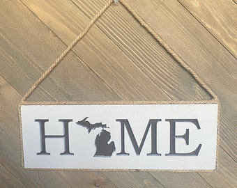 Michigan Sign / Michigan Home Sign / Home Sign / Home Metal Sign ...