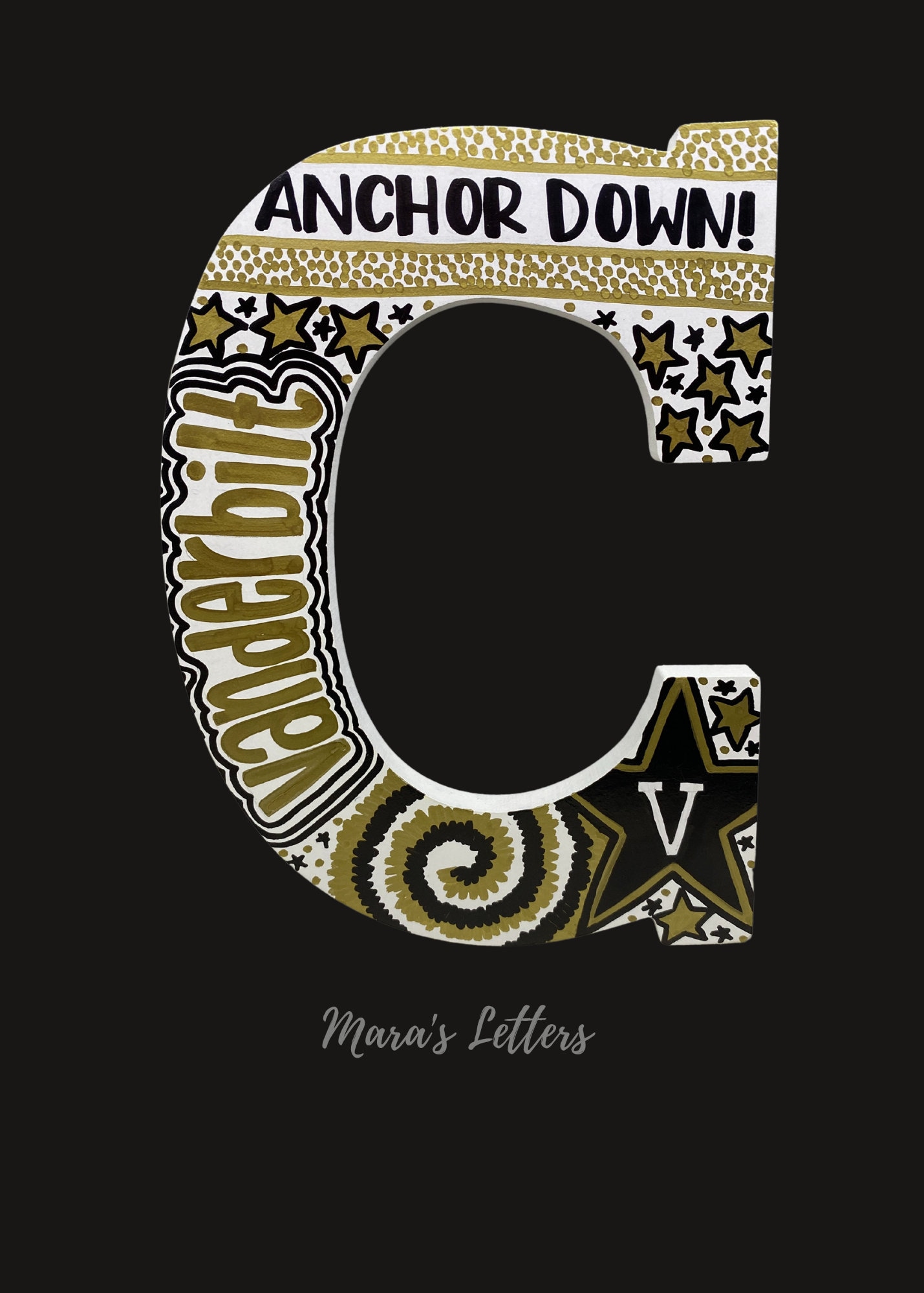 Custom Hand-painted College Themed Letter 9" - Etsy