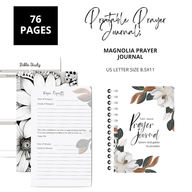 Editable Canva Digital Prayer Journal | Daily Praise & Gratitude ...