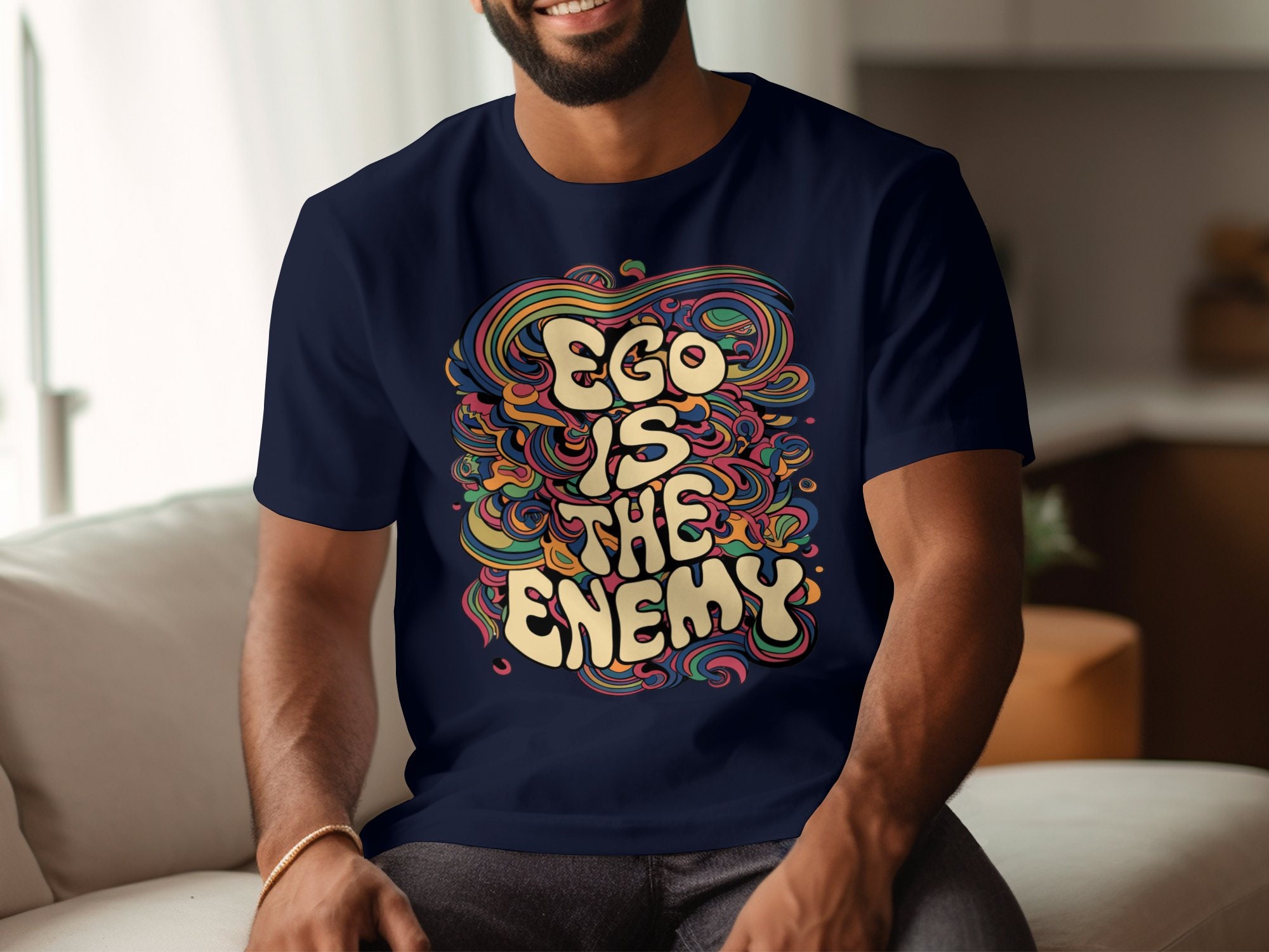 Ego is the Enemy T-shirt, Motivational Graphic Tee, Retro Style Shirt ...