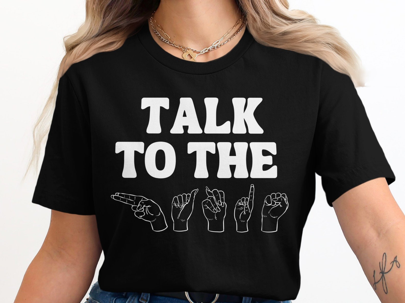 Funny Deaf Community Awareness T-shirt, Sign Language Humor Shirt, Talk ...