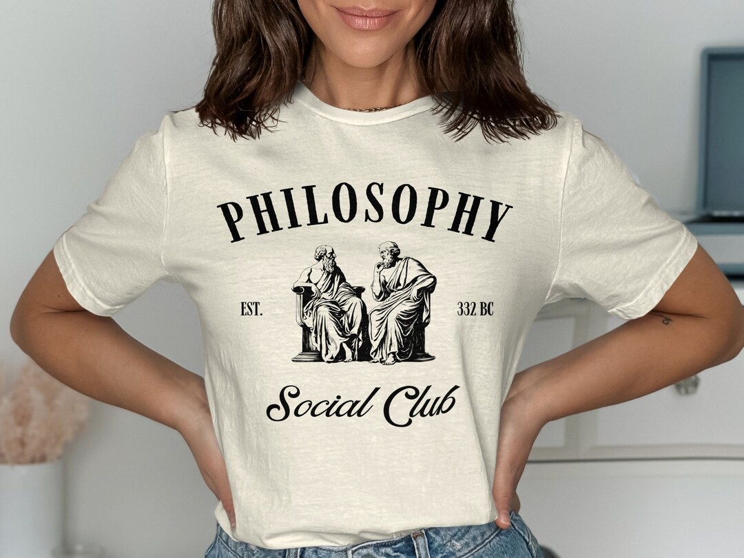 Philosophy Social Club Graphic Tee, Vintage Aesthetic T-shirt, Retro ...