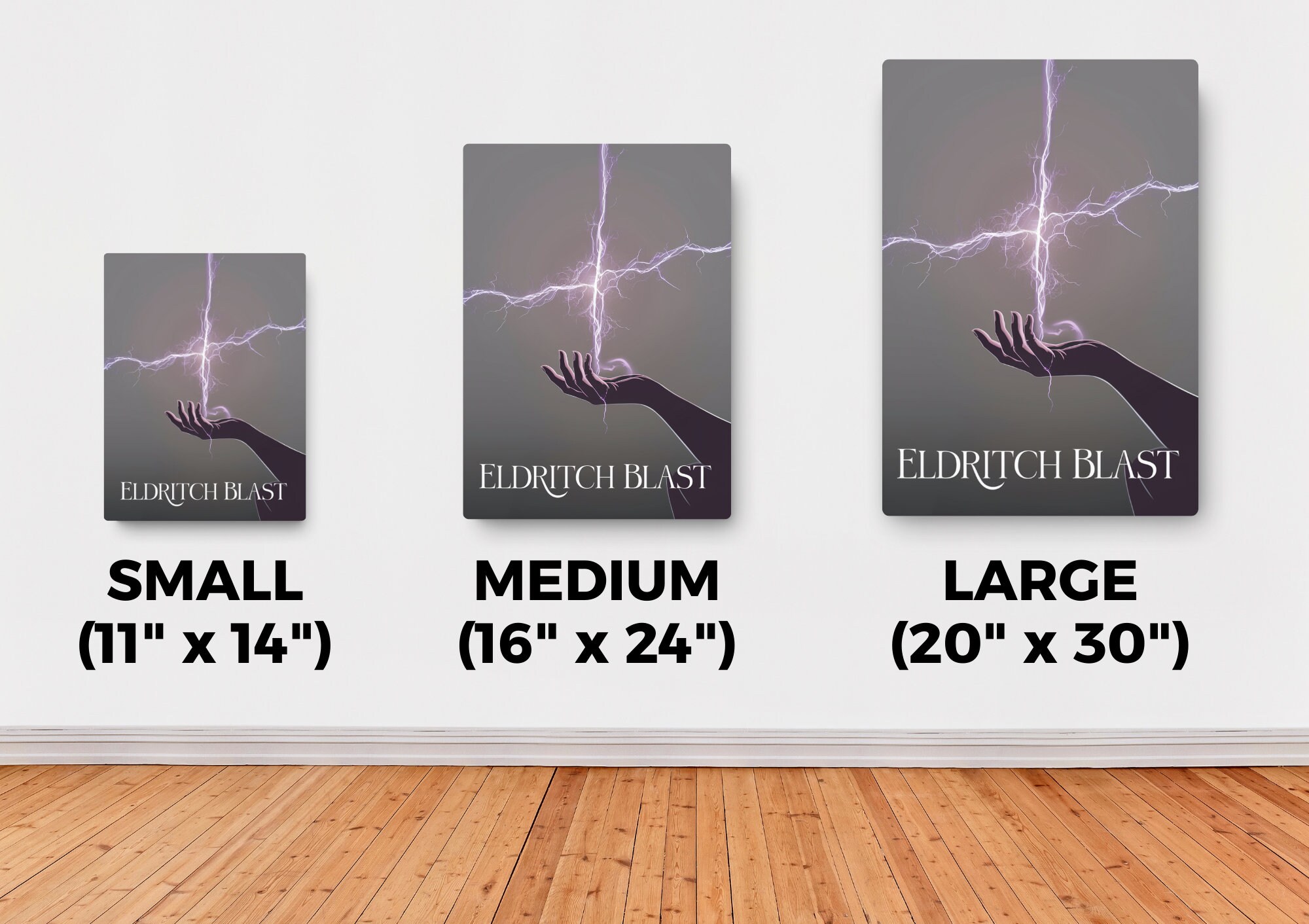 Eldritch Blast Wall Art Poster, Fantasy Magic Artwork, Dungeons Dragons ...