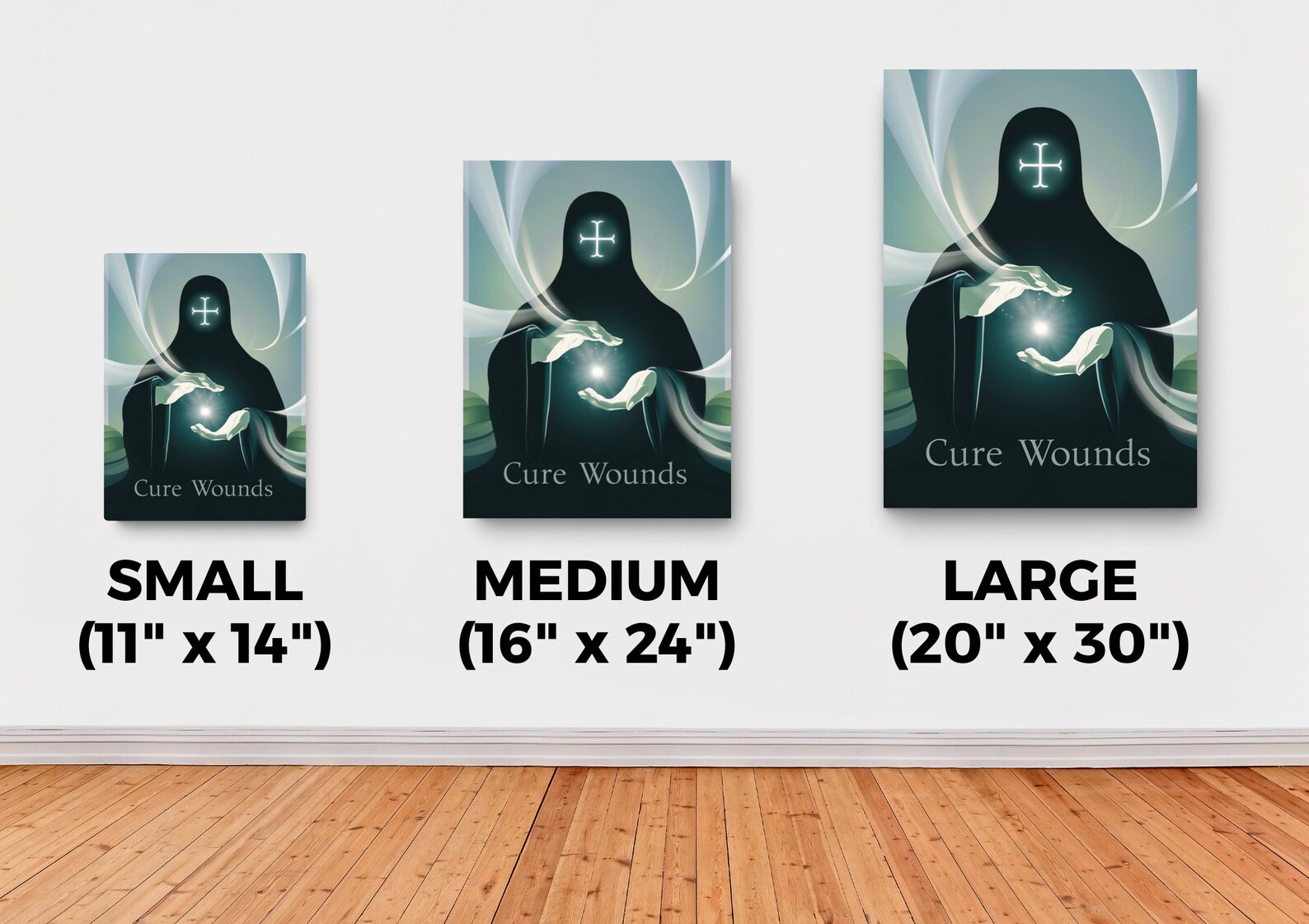 Mystical Healer Cure Wounds Poster, Spiritual Healing Wall Art, Sacred ...