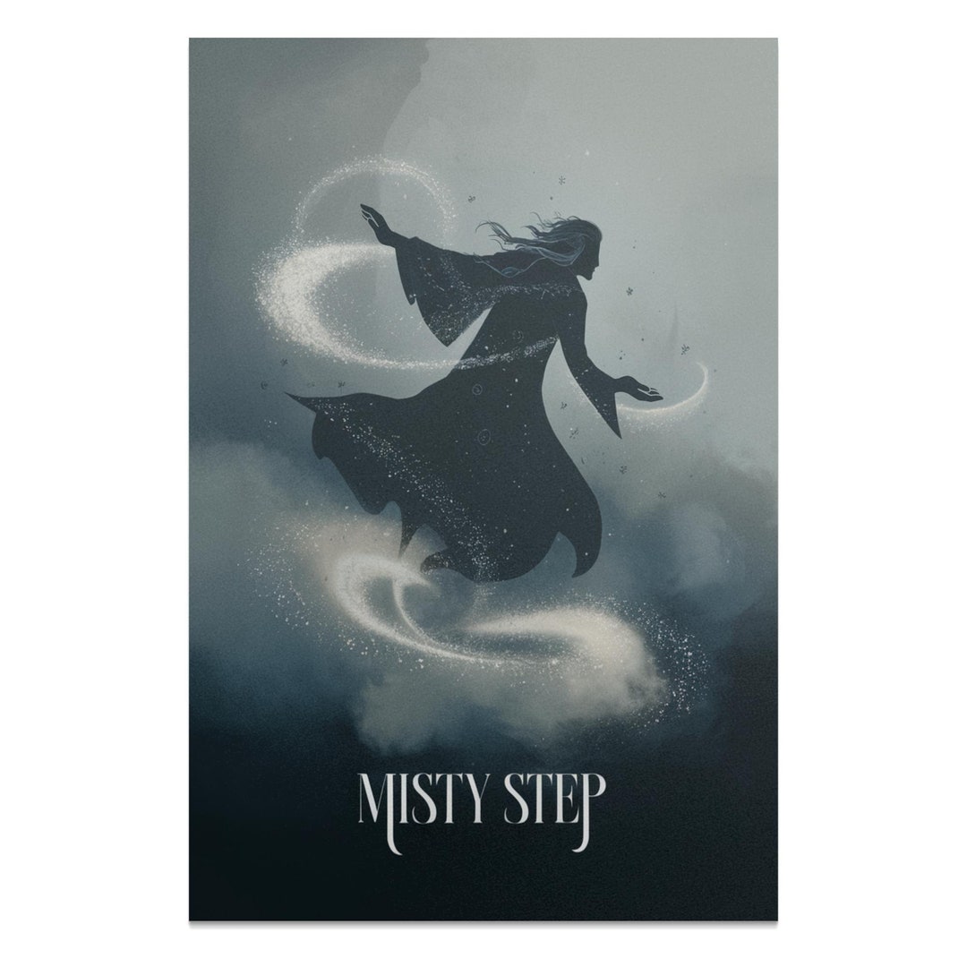 Dungeons Dragons Misty Step Poster Fantasy Wall Art Spell Magic Print ...
