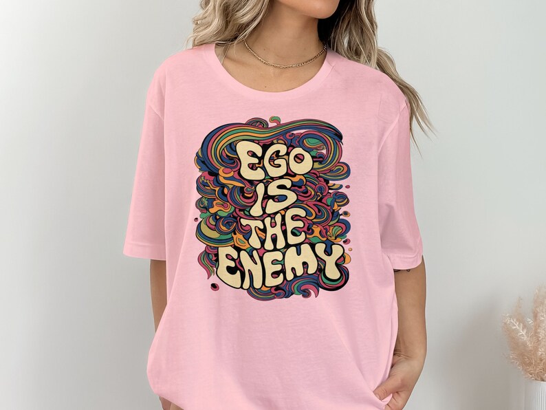 Ego is the Enemy T-shirt, Motivational Graphic Tee, Retro Style Shirt ...