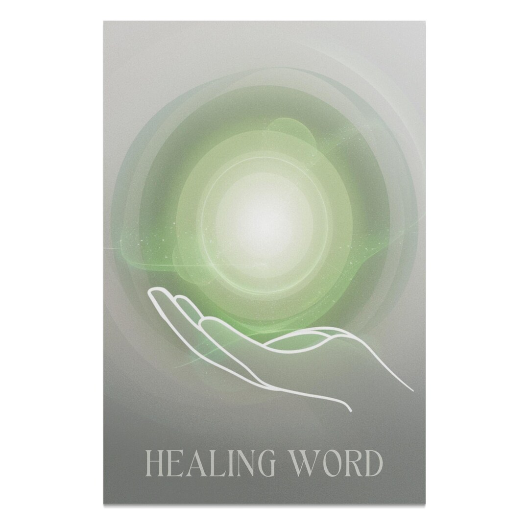 Healing Word Poster, Inspirational Wall Art, Spiritual Decor, Healing ...