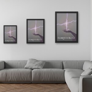 Eldritch Blast Wall Art Poster, Fantasy Magic Artwork, Dungeons Dragons ...