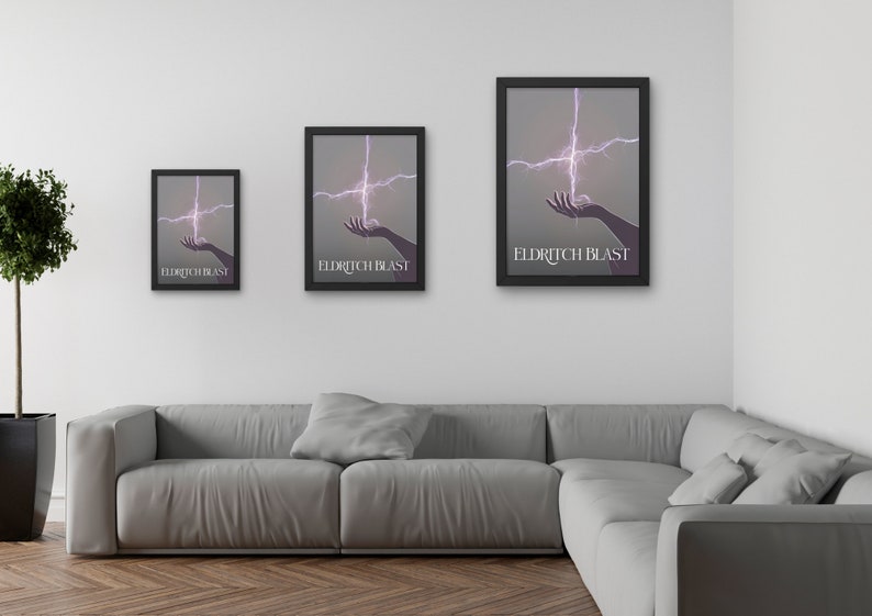 Eldritch Blast Wall Art Poster, Fantasy Magic Artwork, Dungeons Dragons ...