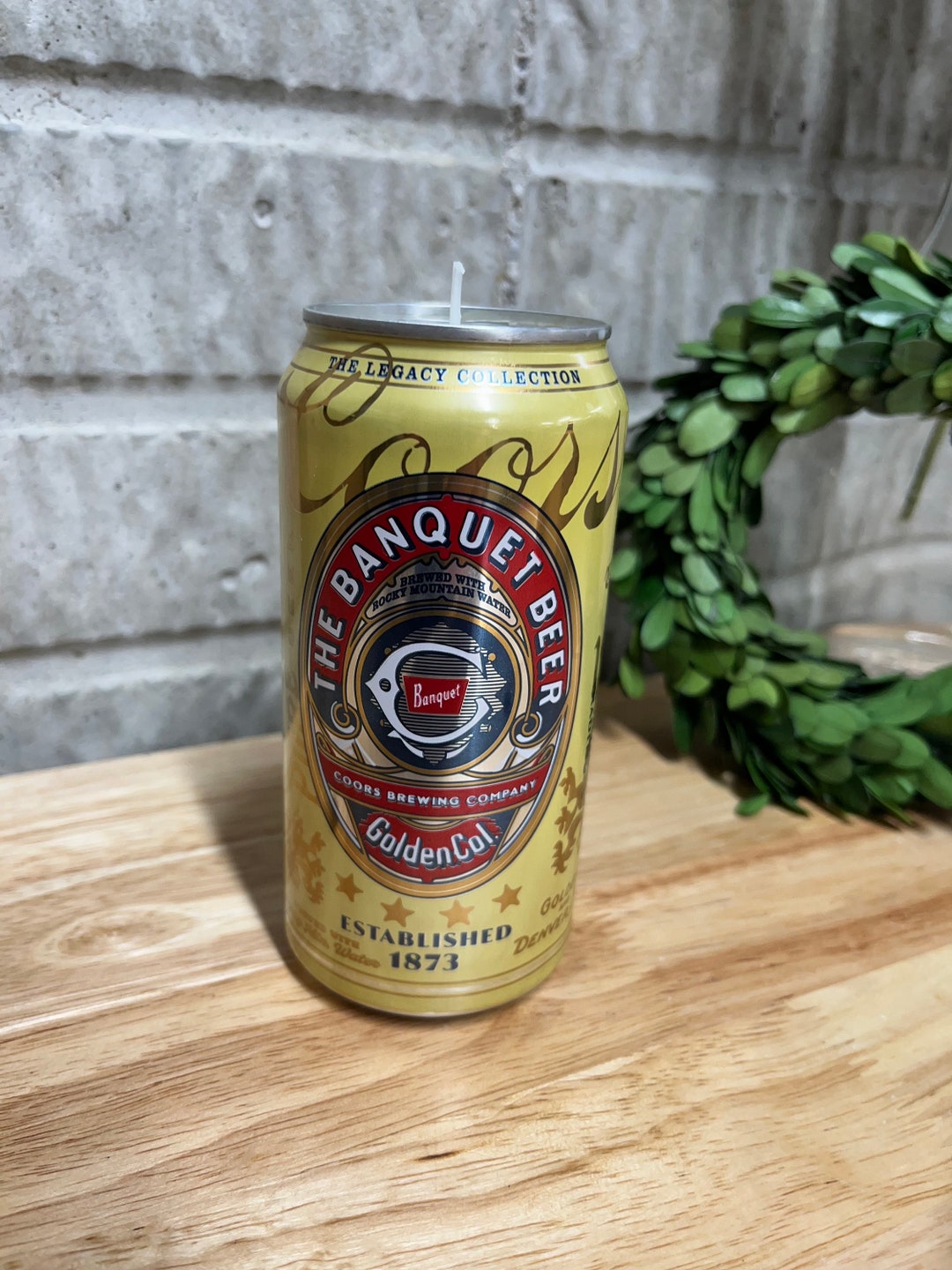 Upcycled Beer Can Candle, Coors Banquet - Etsy