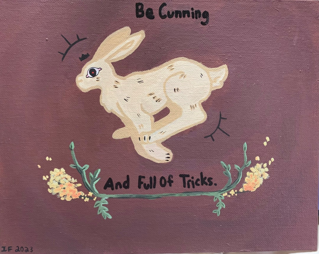 Be Cunning and Full of Tricks Painting, Watership Down - Etsy