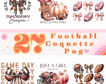 Coquette Football Png, Football Bow Png, Football Mom Png, Football Png ...