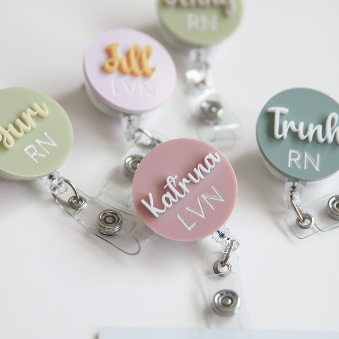 Personalized Badge Reel for Nurse Badge Reel Customized Nurse Badge ...