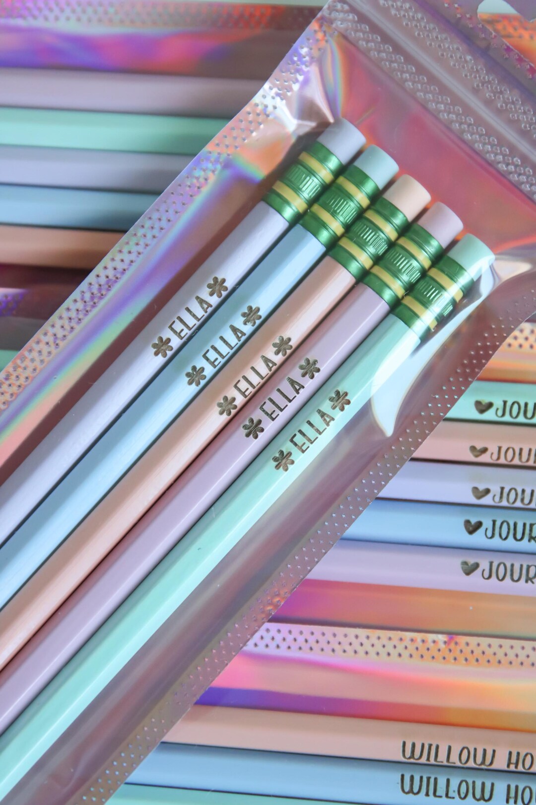 TICONDEROGA Custom Personalized Pastel Pencils Engraved Pencils for ...