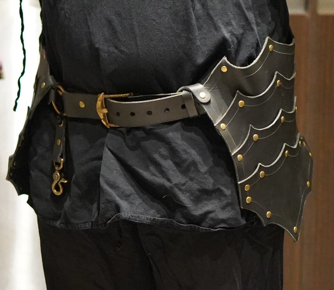 Black Leather Tassets Armor - Etsy