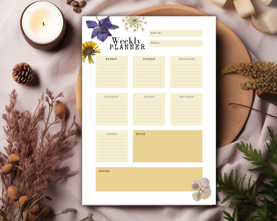 Cute Minimalist Weekly Planner, Printable to Do List Weekly Schedule ...