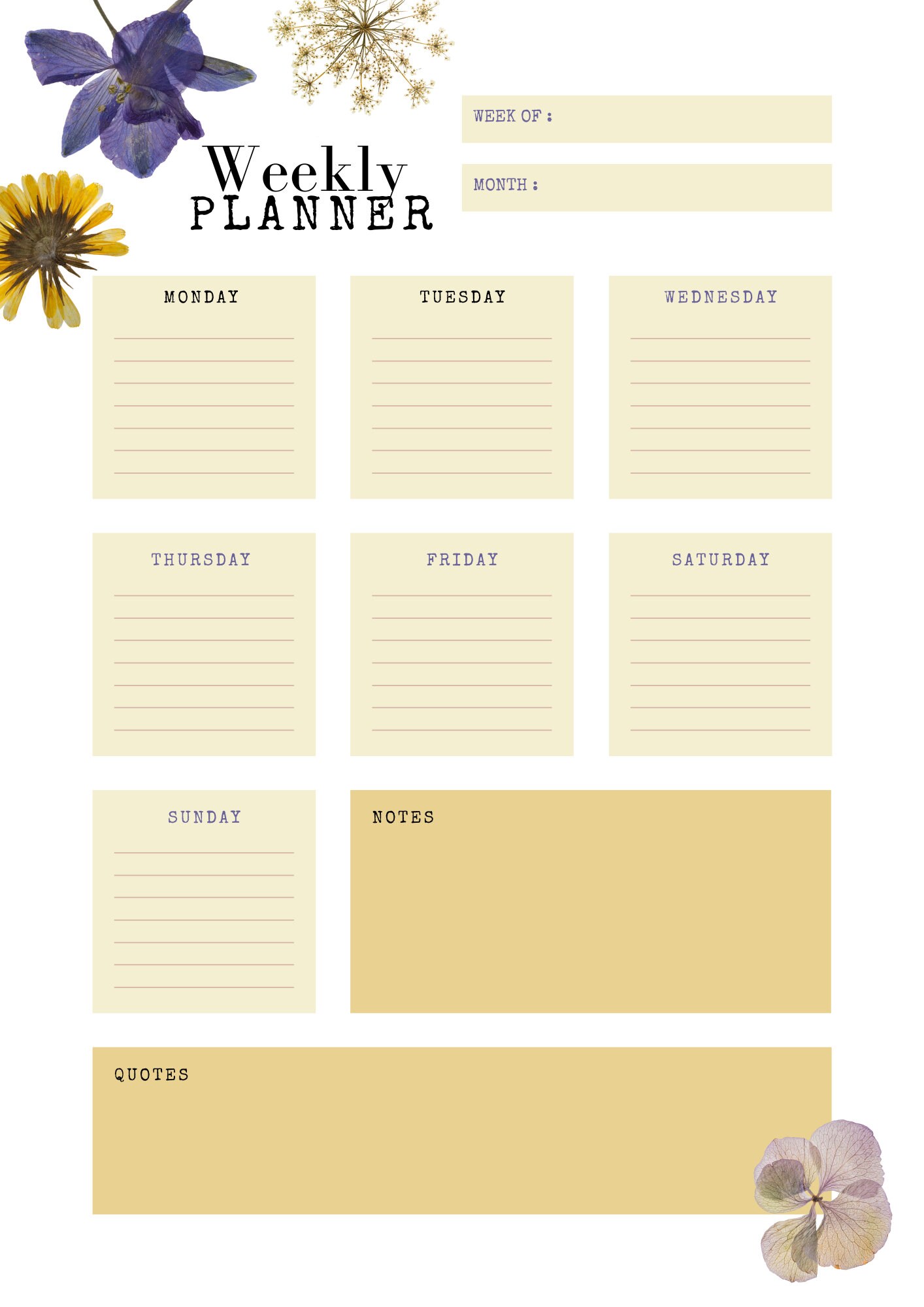 Cute Minimalist Weekly Planner, Printable to Do List Weekly Schedule ...