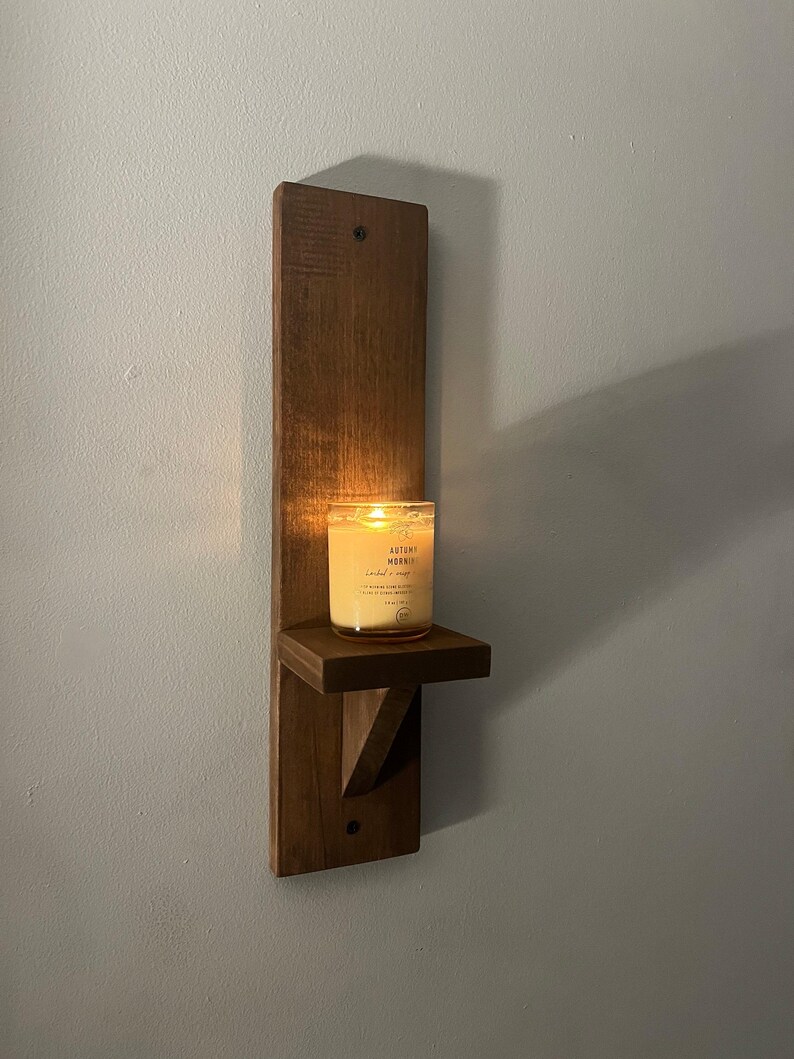 Rustic Candle Shelf - Etsy