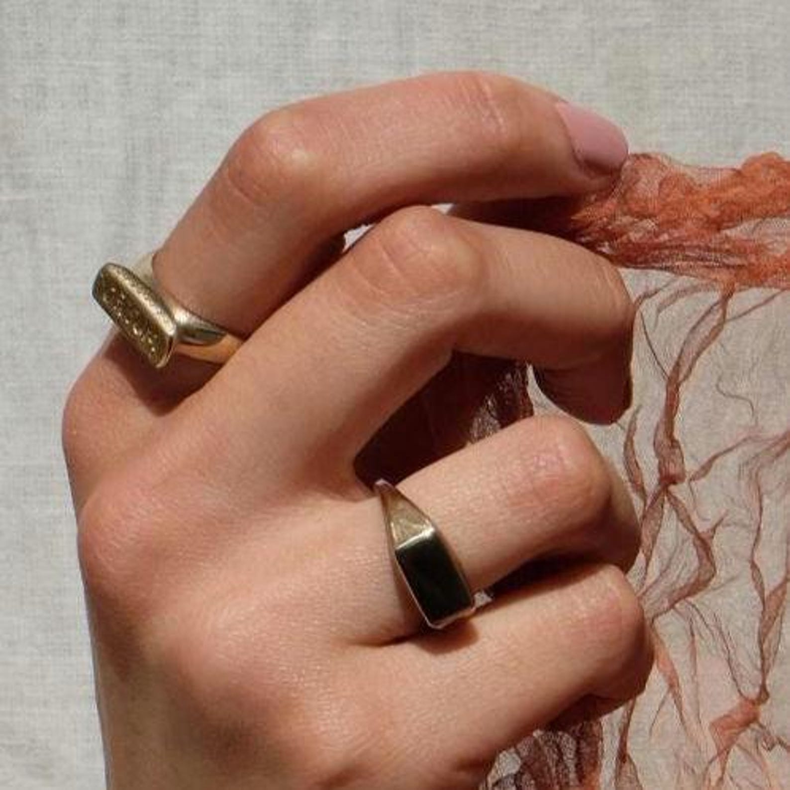 Latin Text Signet Ring - Etsy