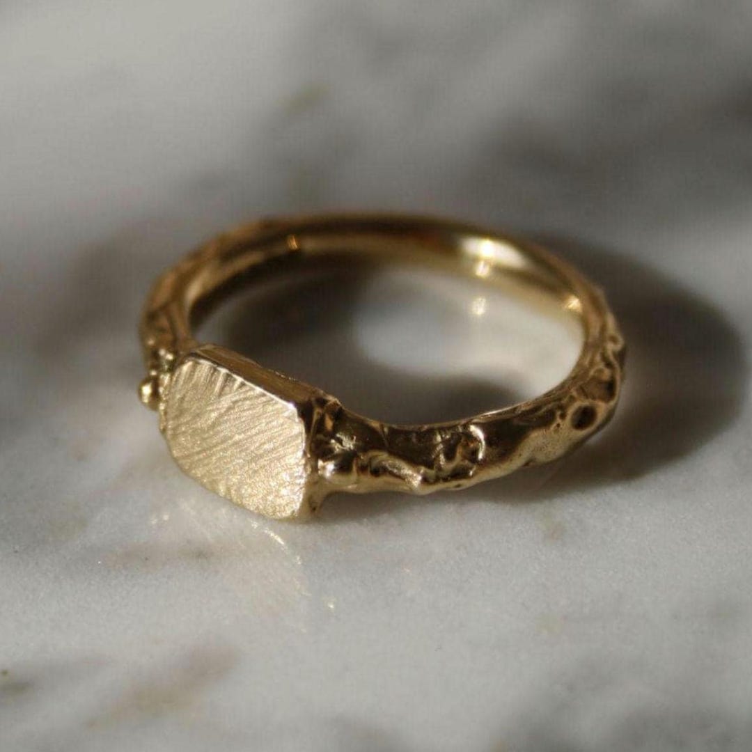 Eco Recycled Solid Gold Signet Ring | Ancient Archeological Artifact ...