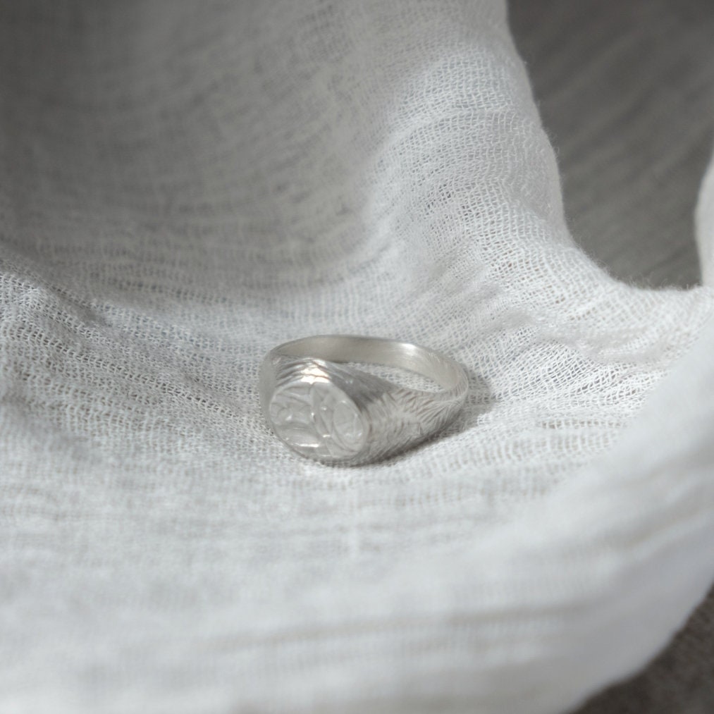 Solid Sterling Silver Signet Ring - Etsy
