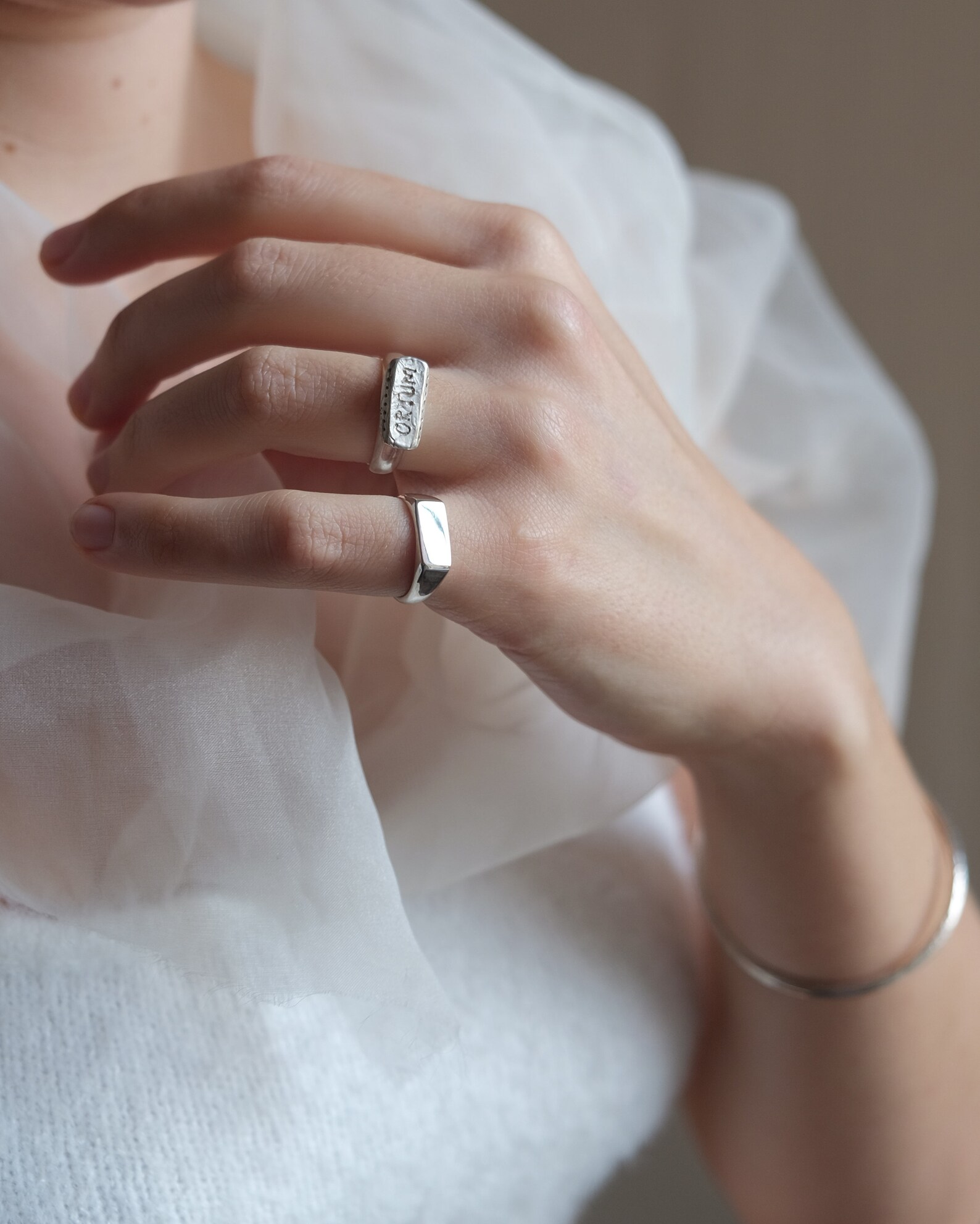 Latin Text Signet Ring - Etsy