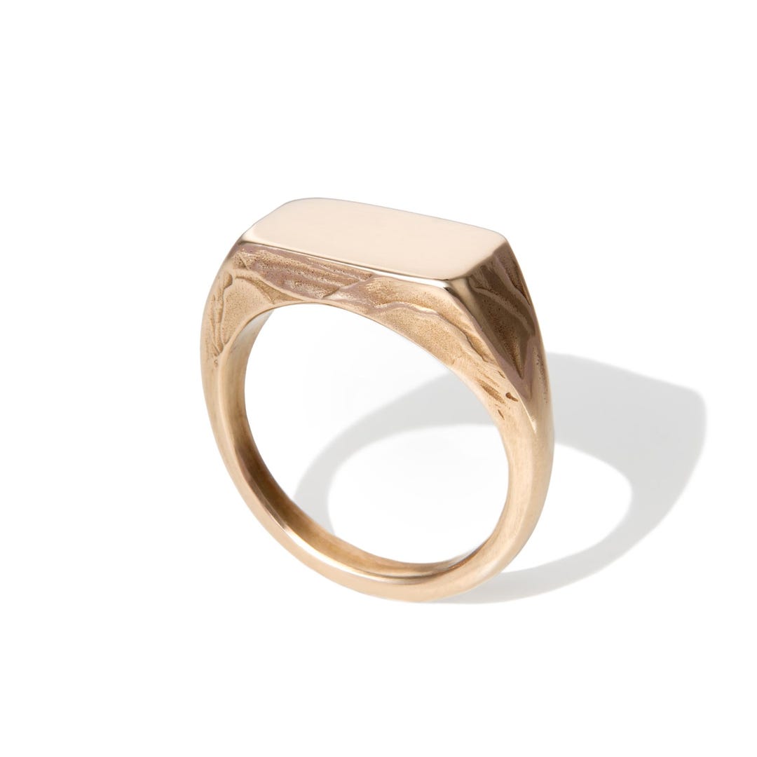 Rectangular Signet Ring - Etsy
