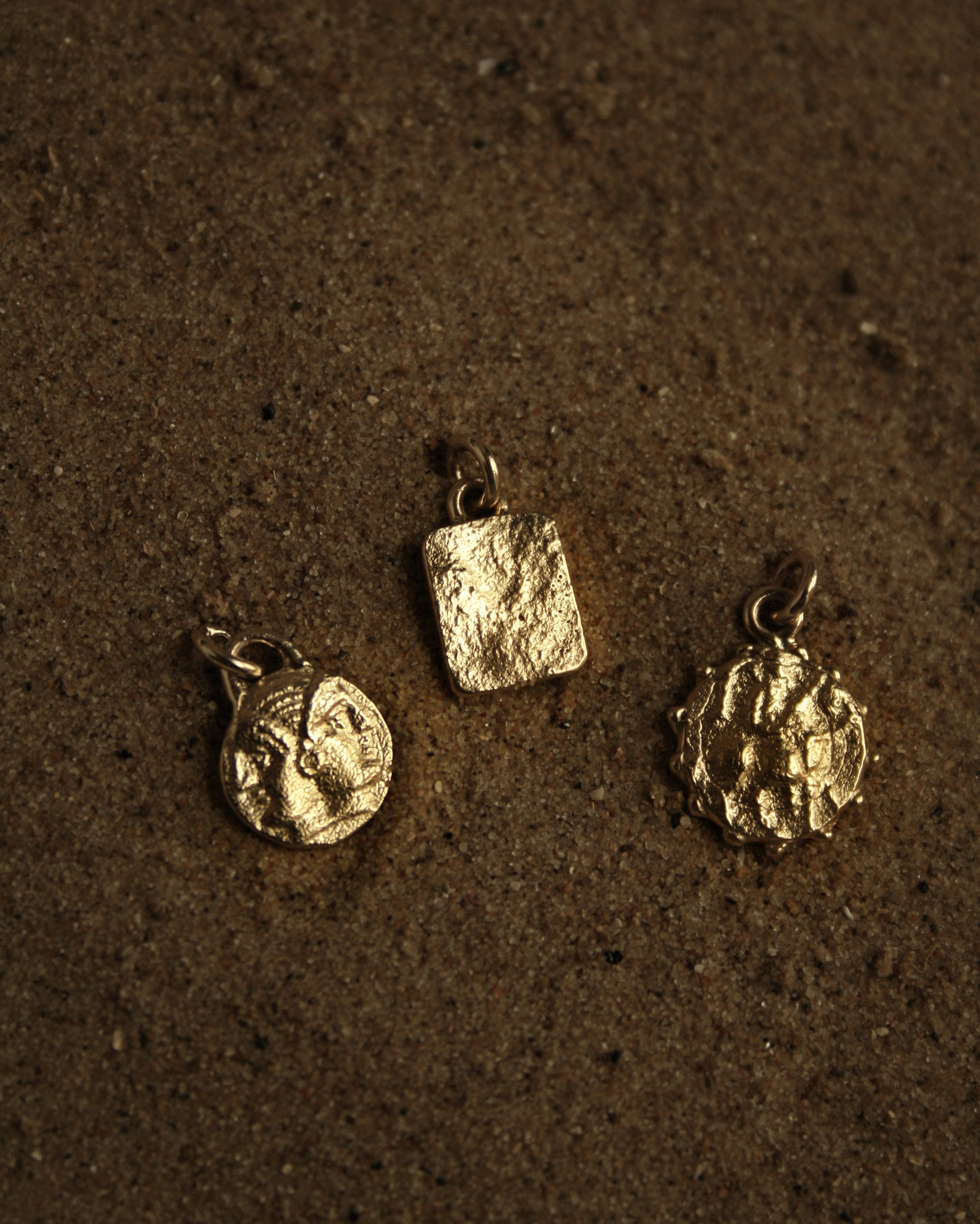 Gemini Talisman Pendant Charm 9ct Gold Ancient Greek Coin ...