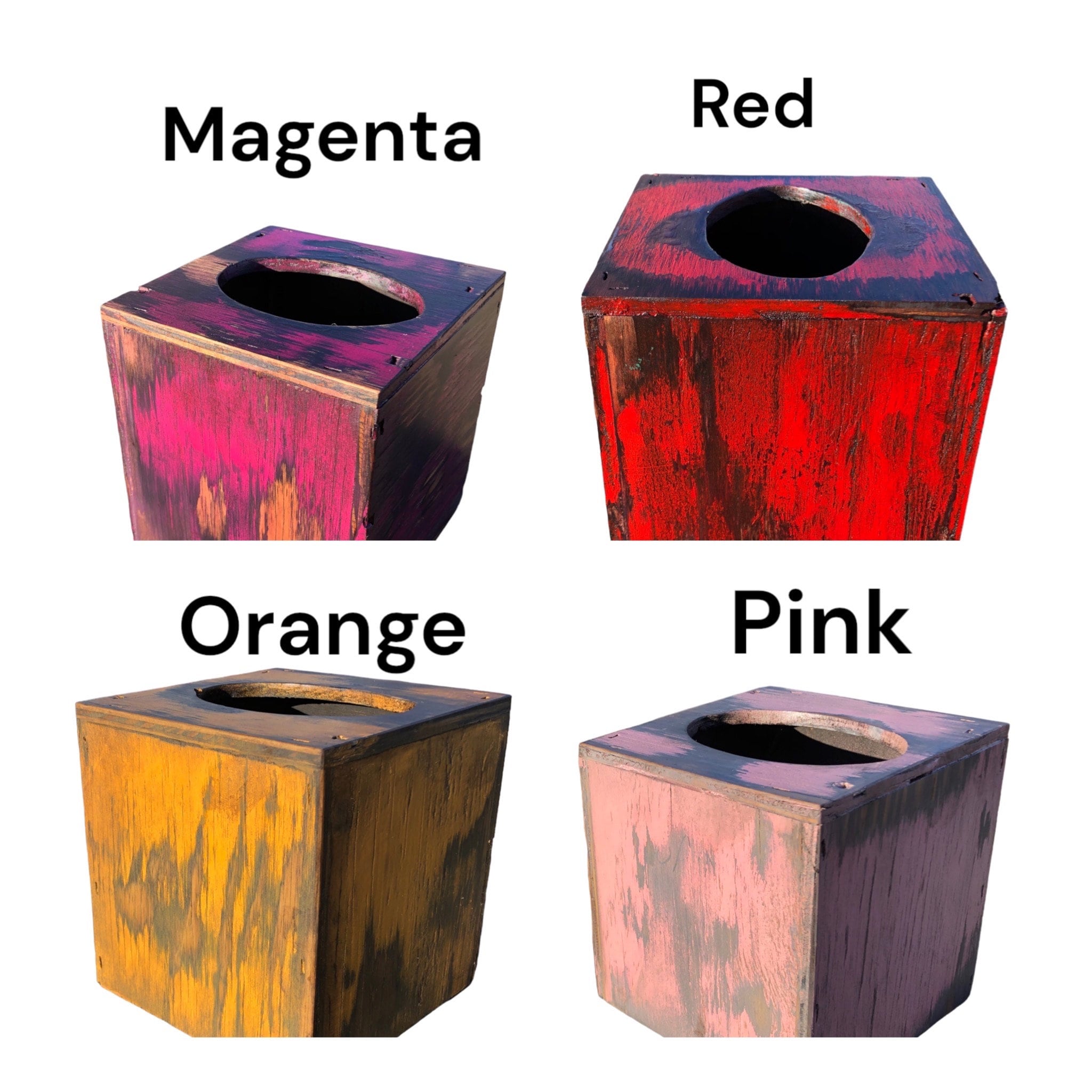 Rustic Wooden Tissue Box Cover Hand Crafted Western Style Modern Rustic ...