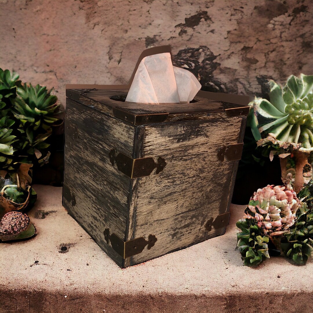 1 Modern Rustic Tissue Box Cover, Great Gift Idea, Farmhouse Style ...