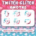 Glitch Emotes Theme Bundle Set 18 Sizes for Twitch in 6 Different ...