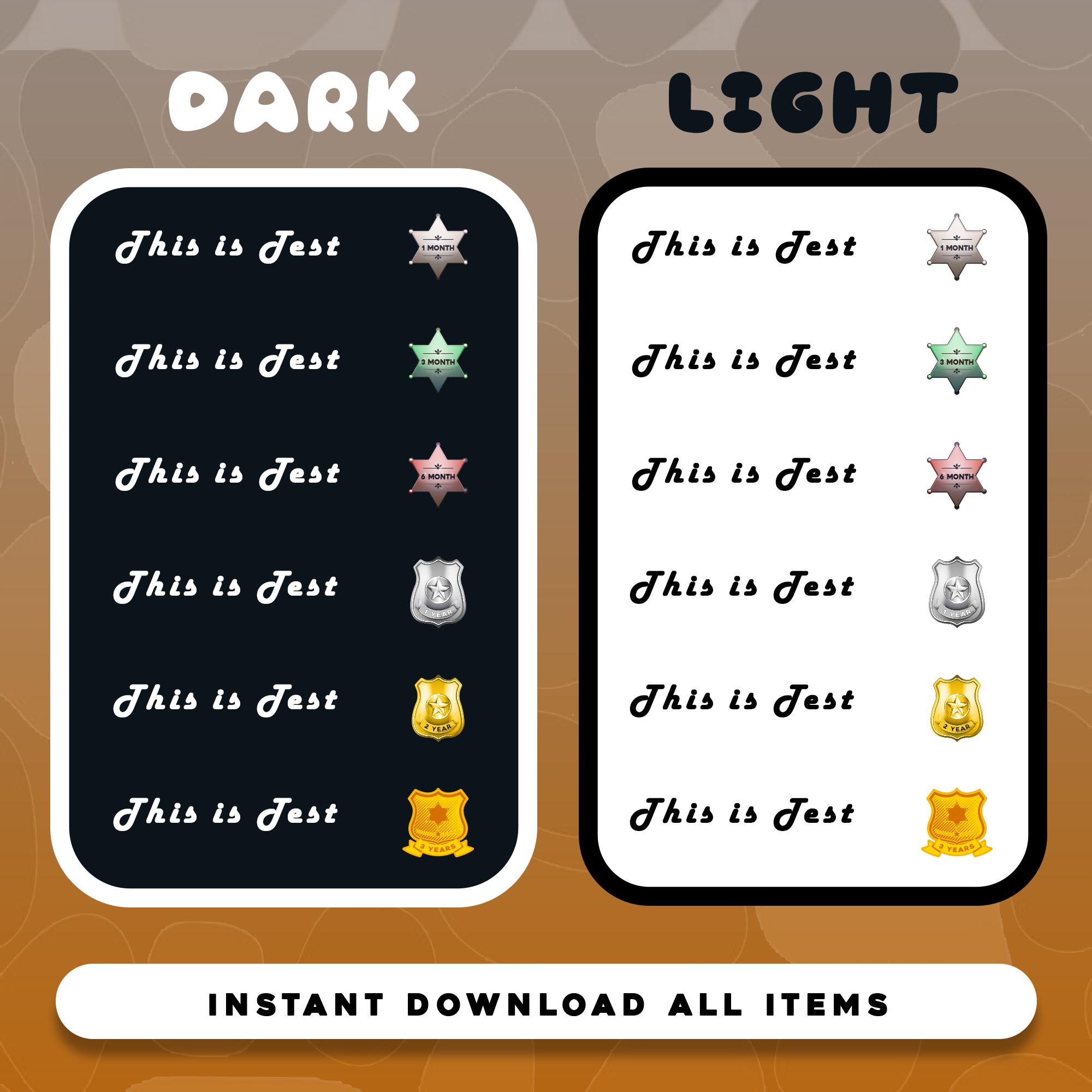 Sheriff Sub-badges for Twitch & Kick, Custom Streamer Badges, Gamer Sub ...