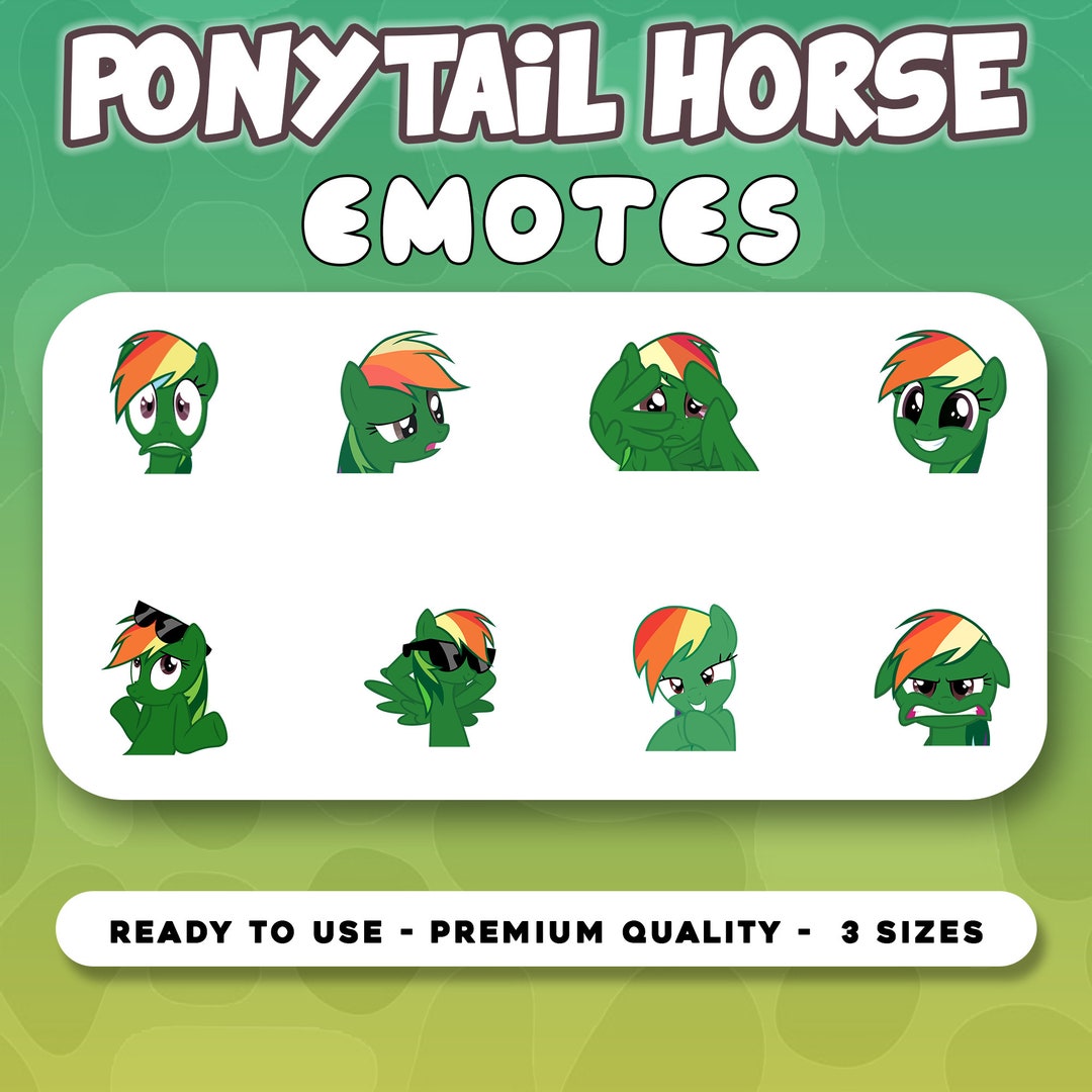Horse Emotes Theme Bundle Set 24 Sizes for Twitch in 6 Different ...