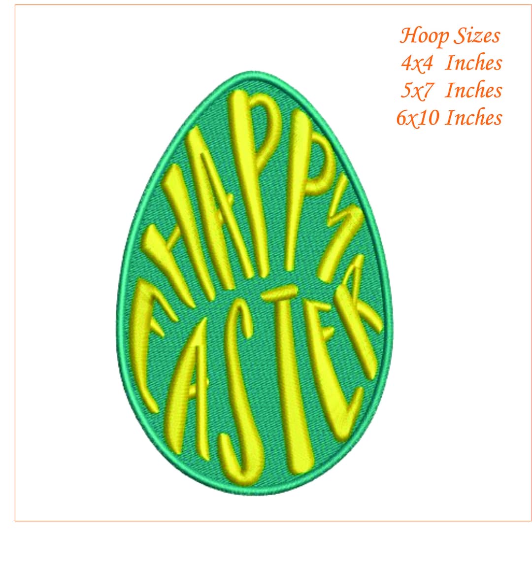 Easter Egg Embroidery Design, Egg Applique Embroidery File- Machine ...