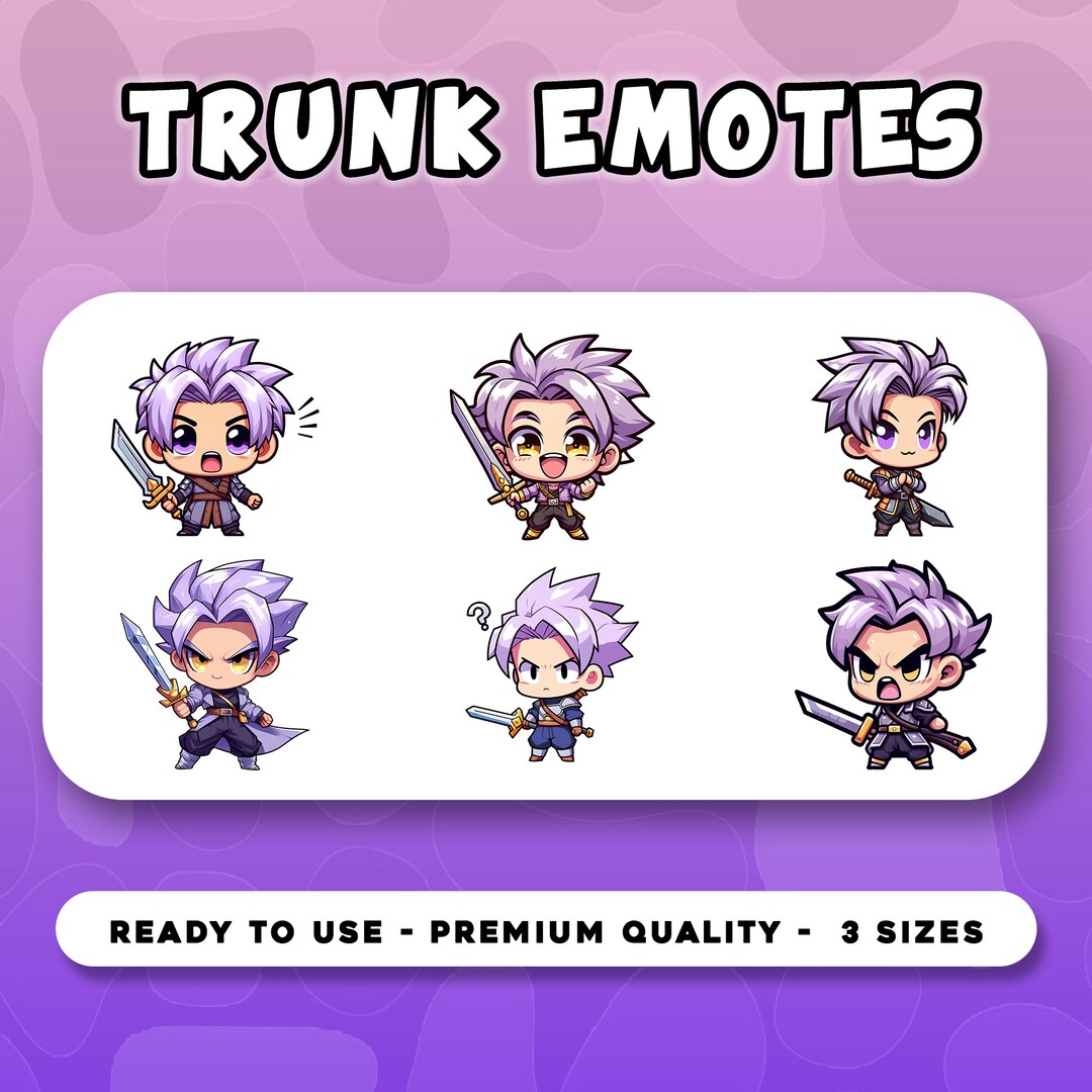 Trunk Emotes Theme Bundle Set 18 Sizes for Twitch in 6 Different ...