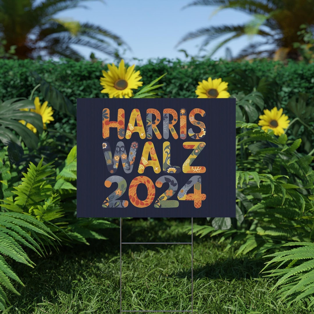 Harris Walz Yard Sign, Kamala Harris Yard Sign, Tim Walz Yard Sign ...