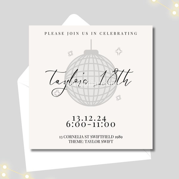 Taylorswift Invitation - Etsy Taylorswift Invitation - Etsy