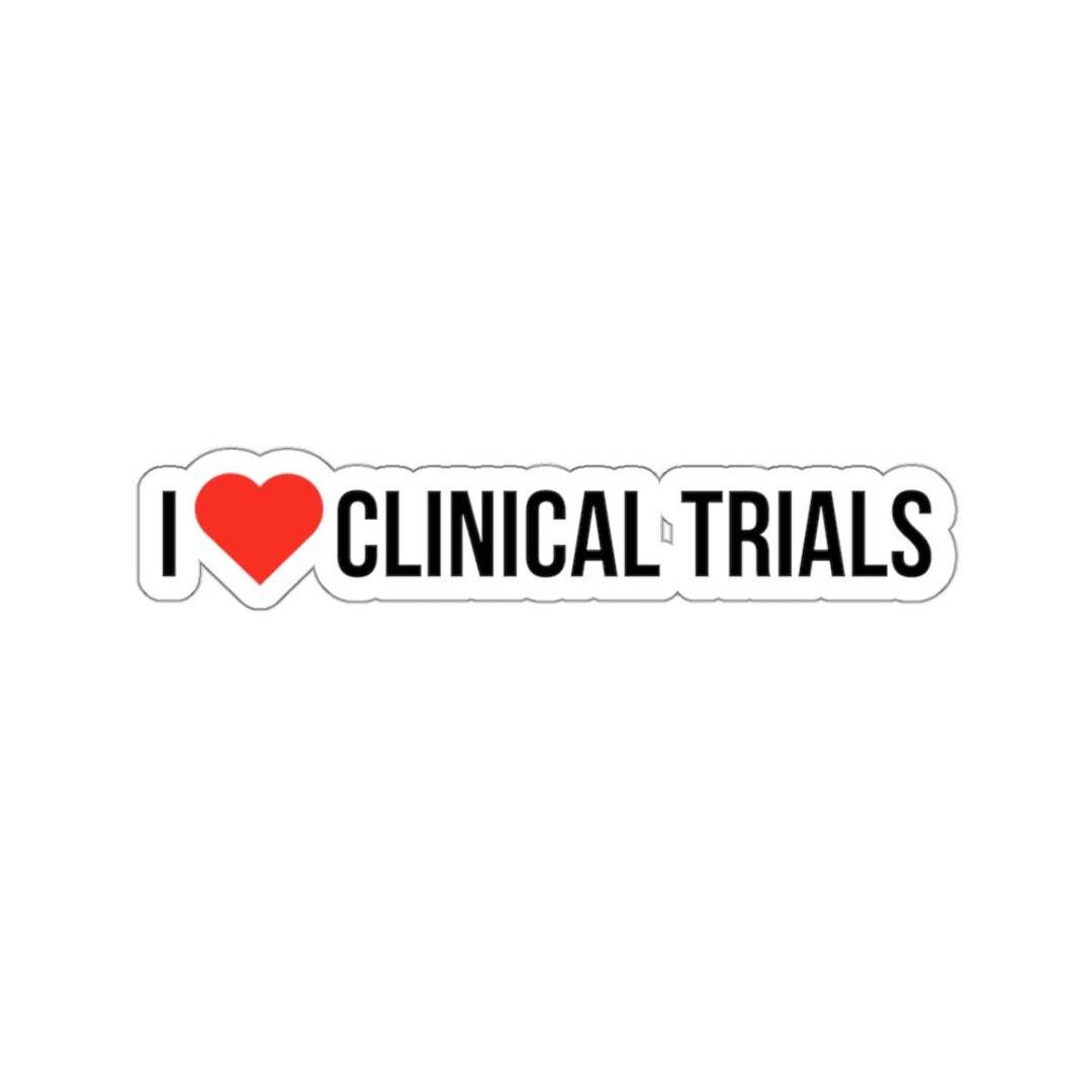 I Heart Clinical Trials Sticker, I Love Clinical Trials Sticker ...